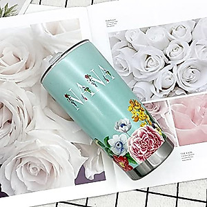 Waldeal Gifts for Nana, Grandma Tumbler From Grandchildren, 20 Oz Thermal Tumbler with Flip Lid, Mothers Day Birthday Christmas Gift for Gigi, Grandma Again, New Gigi