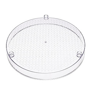 Amazon Basics 2 Tier Clear Lazy Susan Turntable Organizer, 12-Inch