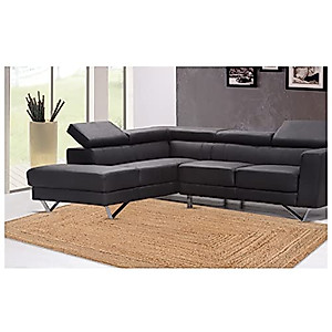 4x6 Rug,Rug 4x6', Rag Rugs,Jute Rug,Braided Rug, Jute Rugs, Jute Handloom Rug 4x6', Farmhouse Area Rugs, Natural Braided Doormat for Kitchen Entryway Pets Playing Rugs - Natural