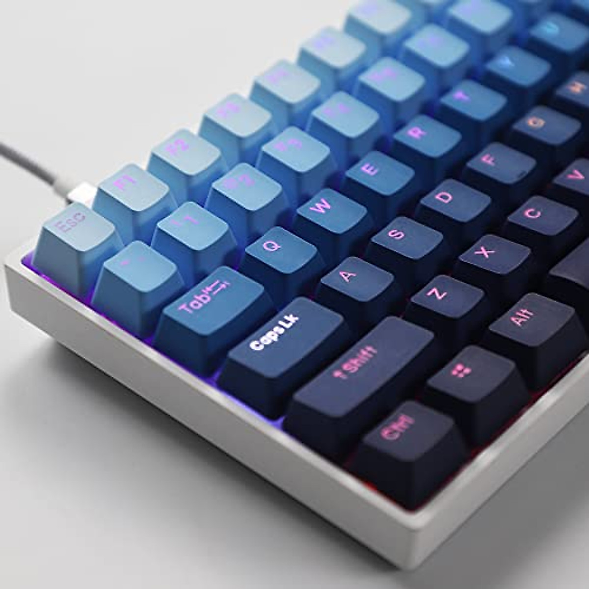 YMDK 108 122 Double Shot Backlit Moonrise Keycaps PBT Shine Through OEM Profile Keycap for MX Mechaniccal Keyboard 61 68 84 87 104
