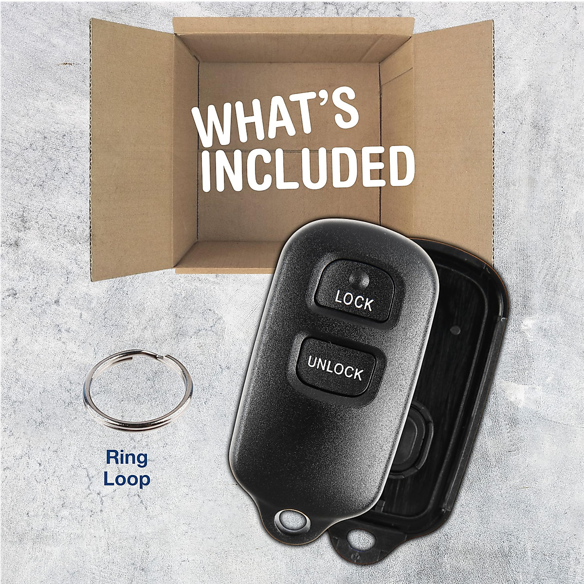 KeylessOption Key Fob Cover Case Replacement for 2000 2001 2002 2003 2004 2005 2006 2007 2008 Toyota Celica Echo Highlander Prius Rav4 Tacoma Yaris 4Runner Tundra Remote Shell, 3-Button HYQ12BBX