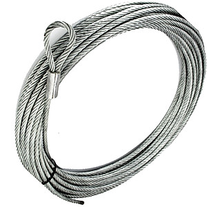 Mile Marker 19-50020C Steel Cable for Winch, 3/8" X 100'