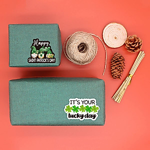 MEYFCLA It’s Your Lucky Day Patrick's Sticker,Cute Small Business Envelopes Stickers for Handmade Goods/Bags Packages ,Patrick's Theme Shop Seals 160 Labels