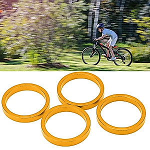 Kadimendium Bike Front Fork Gasket, Bicycle Headset Washer Aluminum Alloy Light Weight for Road Bike 28.6mm Tube(Gold)