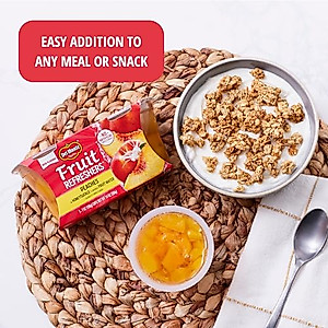 Del Monte FRUIT AND CHIA FRUIT CUP Snacks, Peaches in Strawberry Dragon Fruit, 12 Pack, 7 oz, 2 Count (Pack of 6)