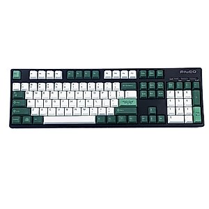144 Keys Botanical Cherry Profile PBT Dye Sub Keycaps for MX Mechanical Keyboard GMMK Filco Ducky 104 TKL GK61 KBD75 96 GK64 68 (144 Key Botanical)