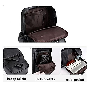 Faux Leather Backpack (Coffee Brown)