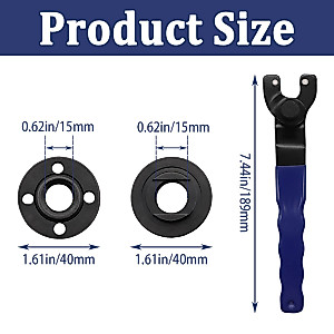 Seamaka Grinder Wrench Universal Adjustable Grinder Spanner ​Wrench with 4 Pcs 5/8-11 Grinder Shaft Nut,Lock-nut Grinder Wrench Fit 4-1/2",5" and 7" Grinders O-K-023-LM