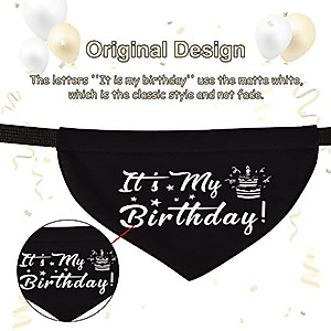 Dog Birthday Party Supplies Birthday Boy Dog Bandana Black Its My Birthday Dog Bandana for Small Medium Large Dogs Pets Outfits