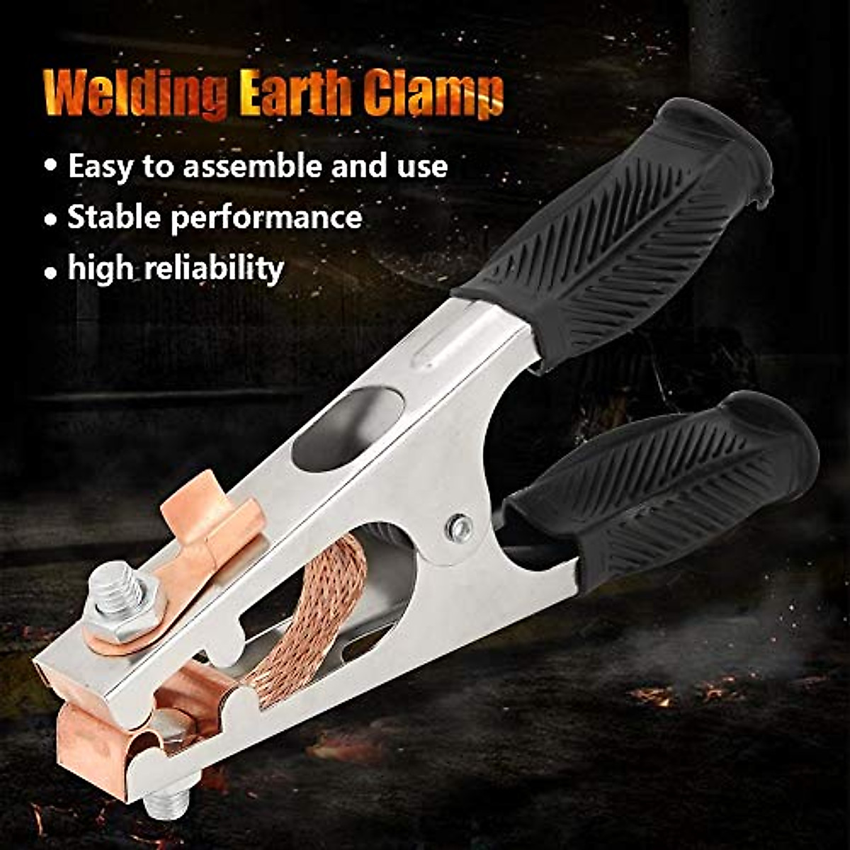 500A Electroplated Ground Clamp Copper Welding Earth Clip for Manual Welder Durable for long time use(US type)