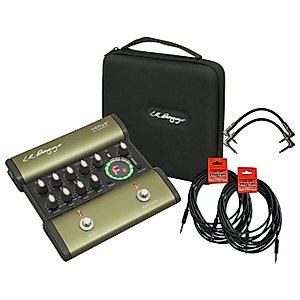 LR Baggs Venue DI Direct Box Footpedal Tuner w/ 4 Cables