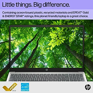 HP Flagship 15.6 HD Laptop Computer, Intel Quad-Core Pentium N200 (Beat N6000), 8GB RAM, 128GB SSD, WiFi, Webcam, Fast Charge, HDMI, 1 Year Microsoft Office 365, Win 11, w/GM Accessory, Silver