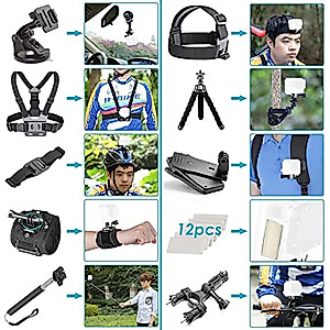 GoPro HERO10 (Hero 10) Black - Waterproof Action Camera with Front LCD and Touch Rear Screens, GP2 Engine, 5K HD Video, 23MP Photos, Live Streaming, 64GB Card and 50 Piece Accessory Kit - Bundle