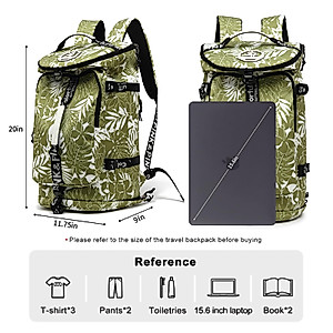 Floral gym duffel bag backpack, fashion wrestling bag,with shoe compartment, 4 kinds of back method waterproof travel sports walking laptop Lightweight (A-Floral Green)