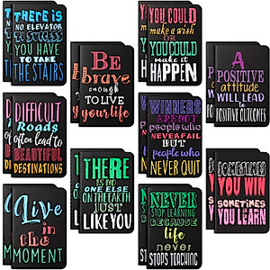Inspirational gifts Notepads Mini Motivational Journal Notebook Bulk Small Pocket Notepads for School Office Home Travel Gift Supplies, 10 Styles(Bright Style,20 Pieces)
