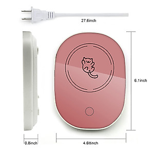 Coffee Mug Warmer,Mug Warmer,Coffee Cup Warmer for Desk,Candle Warmer Coaster for Hot Coffee Tea Espresso Milk Candle Wax, Auto Shut Off Coffee Warmer Plate Pink