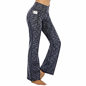 Heathyoga Women's Yoga Pants Bootcut Yoga Pants with Pockets for Women Bootleg High Waisted Yoga Pants Dress Pants