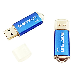 EASTFUN 5Pcs 8GB USB Flash Drive USB 2.0 Flash Memory Stick Thumb Stick Pen(Five Mixed Colors: Blue Purple Rose Green Gold)