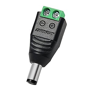CHANZON 10 Pcs Male 12V 5.5 mm x 2.1 mm DC Power Jack Connector 24V Barrel Plug for CCTV Security Camera Cable Wire Adapter