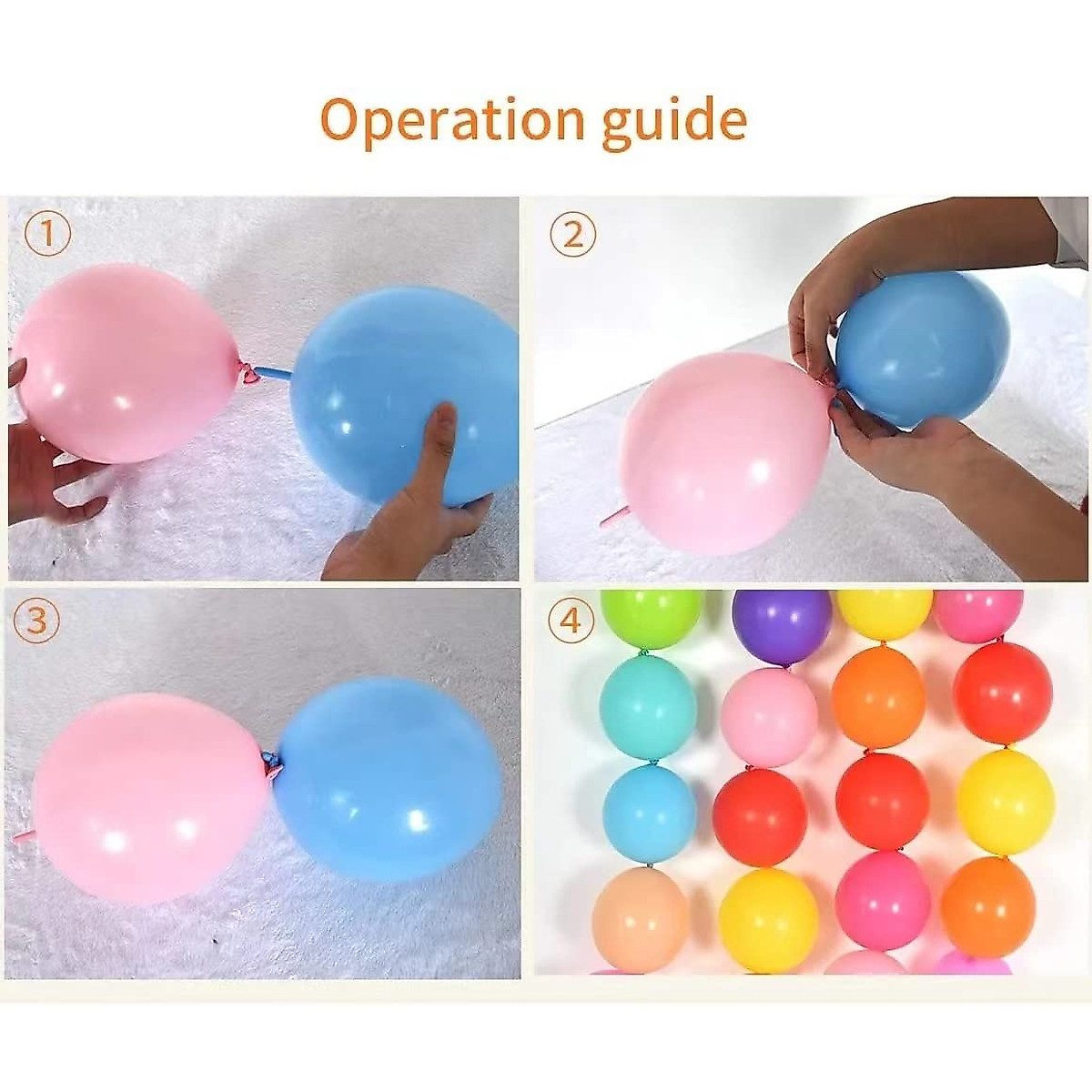 ADIDO EVA Link Balloons White 12 Inch Quick Link Latex Balloon 80 Pcs for Wedding, Baby Shower, Birthday, Bridal Shower, Halloween, Christmas, Party Festival Decorations