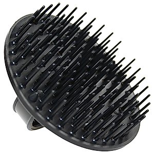 Jack Dean by Denman (Black) Scalp Massager and Detangling Hair Brush for Thick or Thin Hair, Curly or Straight Hair - use in the Shower or Bath - Head and Beard Scrubber - For Women and Men, D6