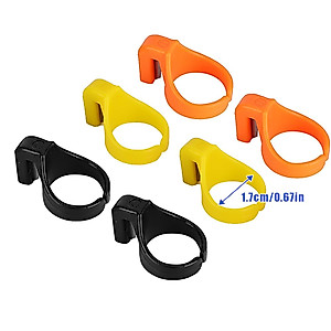 Joyzan Thread Cutter Finger Rings, Plastic Thimble Yarn Portable Needlework Cutting Tool Set Hand Sewing Notions Supplies Knitting Sharp Blades Quilting Embroidery Fishing Line Handcraft Knife 6Pcs