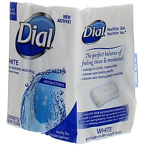 Dial Clean And Refresh Antibacterial Deodorant Bar Soap, White - 4 oz, 3 Bars Pack of 2 (Presentation May Vary)