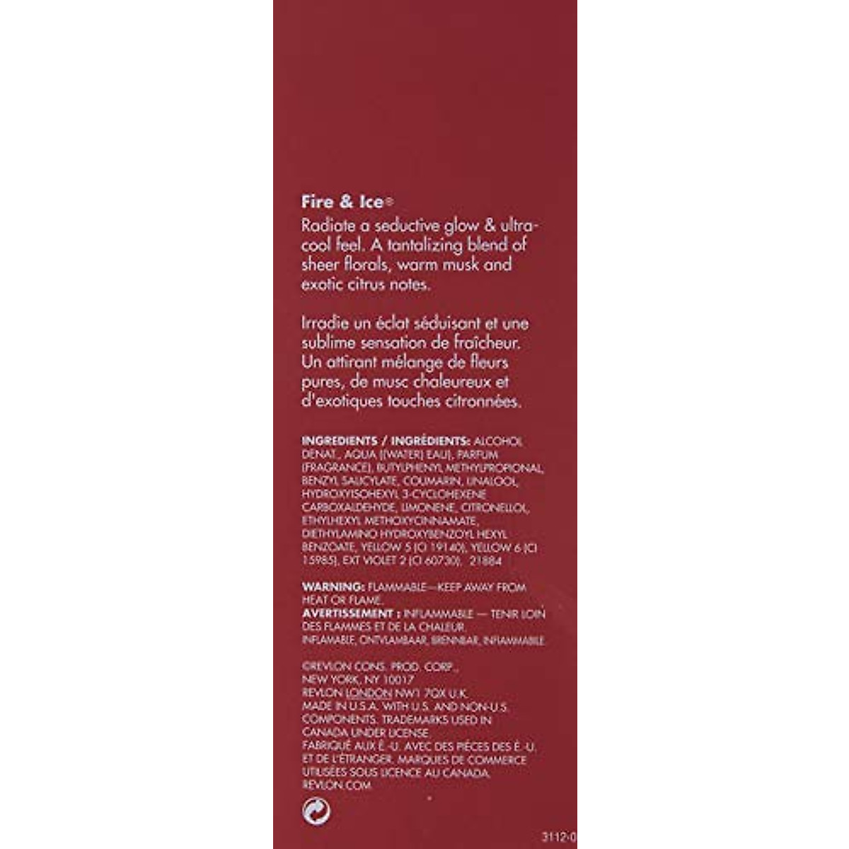 Revlon Women's Perfume, Fire & Ice, Eau de Toilette Spray, Floral and Citrus Scent Notes, 1.7 Fl Oz