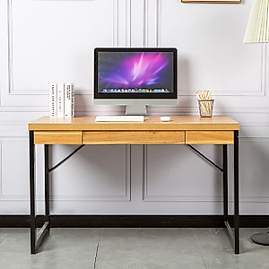 Computer Desk, 47 inches Office Desk with Drawers, Office Desks & Workstations Student Desk Study Desk Writing Desk Computer Table Work Desk for Home Office Bedroom