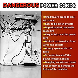 NODOCA No Drill Under Desk Cable Management Tray, 14'' Wire Management, Punch-Free Clamp on, Newest Metal Cable Tray, Wire Organizer Under Desk, Under Desk Basket for Office and Home, Black