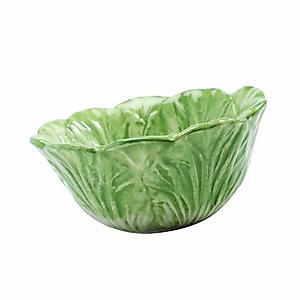 Green Bowl Ceramic Ramen Bowl Mixing Bowl Cute Chinese Cabbage Design Noodles Bowl Serving Bowl for Soup Noodles Salad Mixing Ice Cream Cereal Snacks Bowls Green Tableware