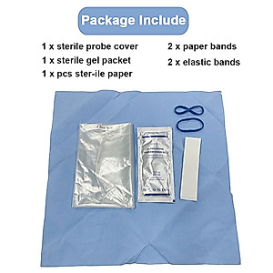 Ultrasound Probe Cover - Transducer Cover Latex-Free Sterile Disposable Clear, 6" x 12", Individual Packaging (50 pcs)