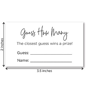 InvitationHouse Guess How Many Game Cards - 48 Cards (Minimalist)