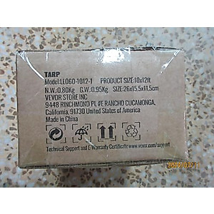 VEVOR Tarp Waterproof 10x12 ft, 5 Mil Plastic Poly Tarp Cover, Multi Purpose Tear UV and Temperature Resistant Outdoor Tarpaulin with Reinforced Grommets and Edges (Blue)