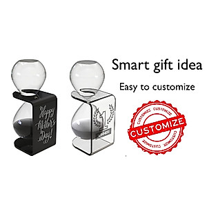 Tooby Hourglass Sand Timer 30 Minutes, Halfhour Glass with Decorative Acrylic Floating Support, Crystal Sand Clock Modern Decor for Home and Office