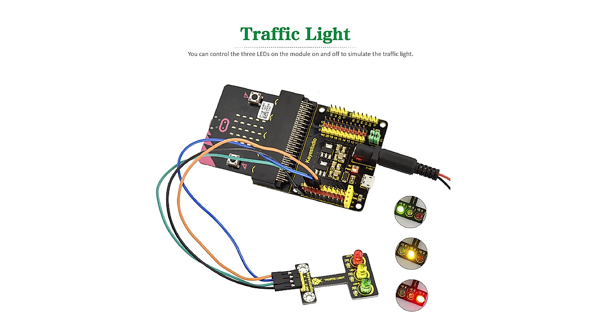 KEYESTUDIO 45 Sensors Starter Kit for BBC Microbit V2.2 V2 V1.5 (Without Micro:bit), Sensor ...