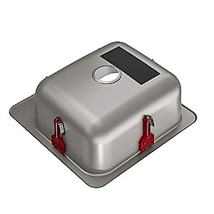 KINDRED Stainless Steel, Essentials Kit 15 x 6-inch Deep Drop-In Bar or Utility Sink in Satin, FBFS602NKIT, One Size