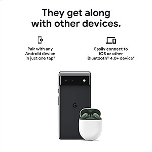 Google Pixel Buds A-Series True Wireless In-Ear Headphones - White (Renewed)