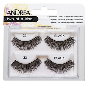 Andrea False Eyelashes Strip Lash Twin Packs, Two of a Kind 33 (Pack of 2)