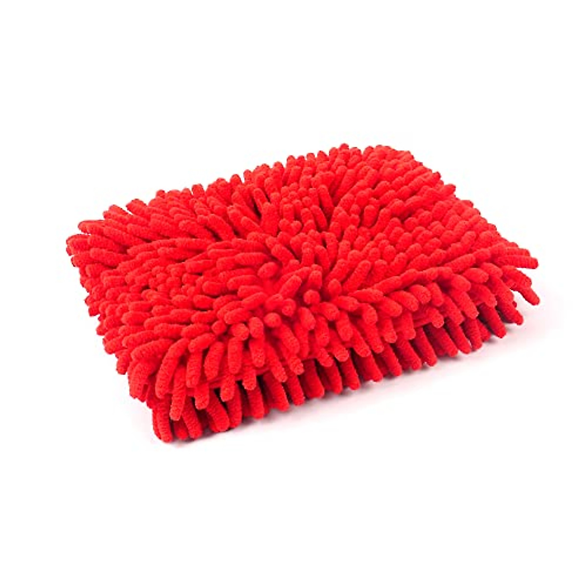 Maxshine Red Chenille Microfiber Wash Pad – Double Sided Long Super Soft Strands Makes Easy to Glide Over Any Car Surfaces, Windows, Mirrors, Great Washing Experience