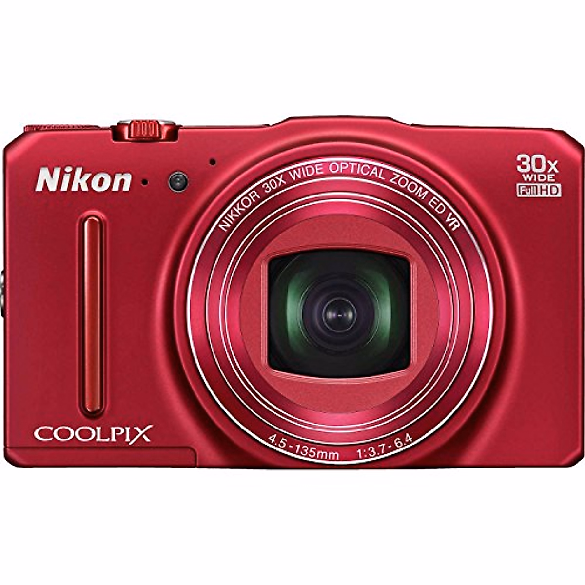 Nikon COOLPIX S9700 Compact Digital Camera - Red (16.0 MP, 30x Zoom) 3.0 inch