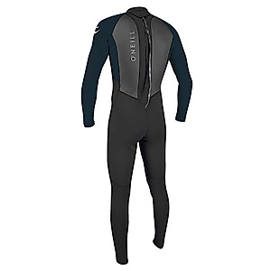 O'Neill Wetsuits mens REACTOR-2 3/2MM BACK ZIP FULL Wetsuits, Black/Slate, Medium