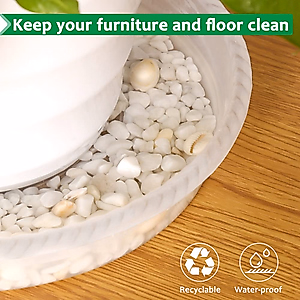 9 Pack of 5''& 7''& 9'' Clear Plant Saucer Drip Trays, Plant Tray for Pots & Plastic Plant Saucer,Made of Thicker & Stronger Plastic with Large Capacity Design （5 Inch x3+7 Inch x 3+9 Inch x 3）