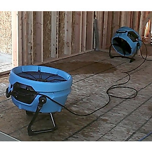 Dri-Eaz Stealth AV3000 24” High Velocity Axial Fan (F568), 2600 CFM, Blue, Low Noise, Industrial Fan, Pivot and Lock, Multi Purpose, Ventilate, Dry Floors, Variable Speed, 2.7 Amps, Easy Carry