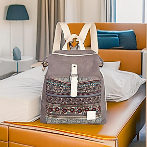 Backpack Purse Women Girls Canvas Backpack/Rucksack Convertible Shoulder bag Casual Daypack Medium