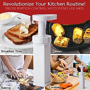 MAX SPACE Butter Mill® Butter Dispenser - White - USA Designed + China Made- Copy of Original