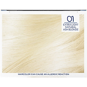 L'Oreal Paris Excellence Creme Permanent Triple Care Hair Color, 01 Extra Light Ash Blonde, Gray Coverage For Up to 8 Weeks, All Hair Types, Pack of 1