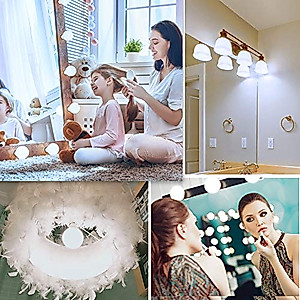 hansang Vanity Light Bulb 5000K Daylight 8 Pack G25 LED Globe Light Bulb for Bathroom Vanity Mirror Decorative,E26 Medium Base, 5W 60W Incandescent Equivalent,500LM,Non-dimmable