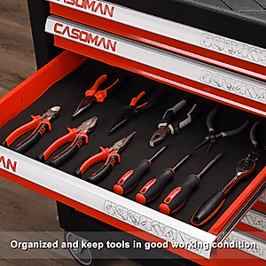 CASOMAN Professional Tool Box Liner and Drawer Liner - 24 inch (Wide) x 24 feet (Long), Non-Slip,Easy Cut, Black