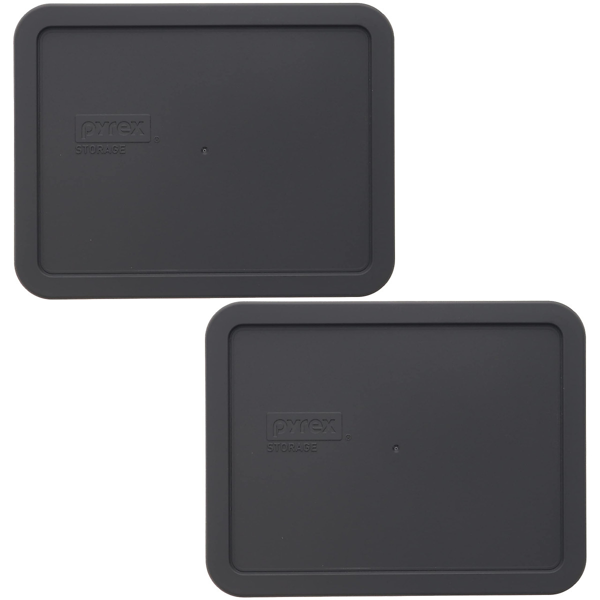 Pyrex 7211-PC 6-Cup Puddle Gray Replacement Food Storage Lids - 2 Pack Made in The USA